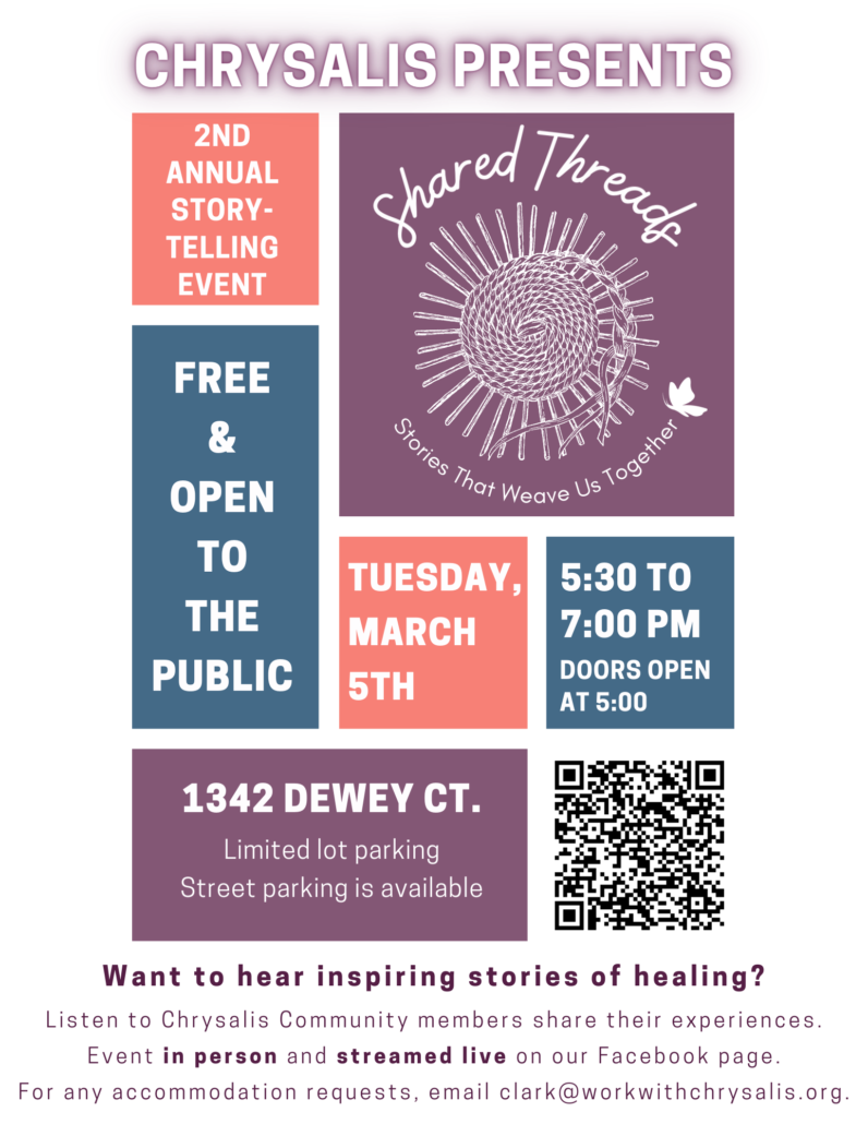 Chrysalis Storytelling Event – Chrysalis – Madison, WI